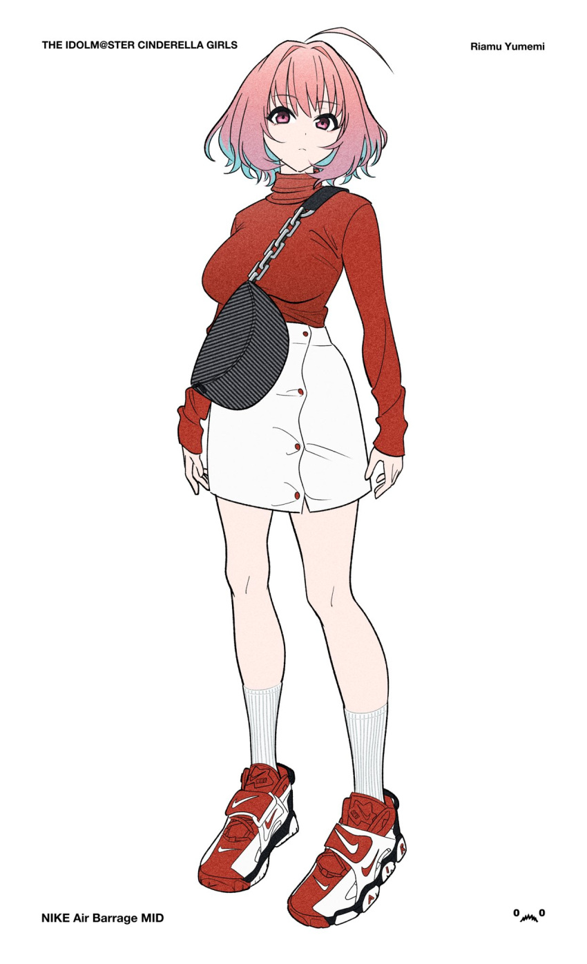 The Big Imageboard Tbib 1girl Acubi Tomaranai Ahoge Artist Logo Bag
