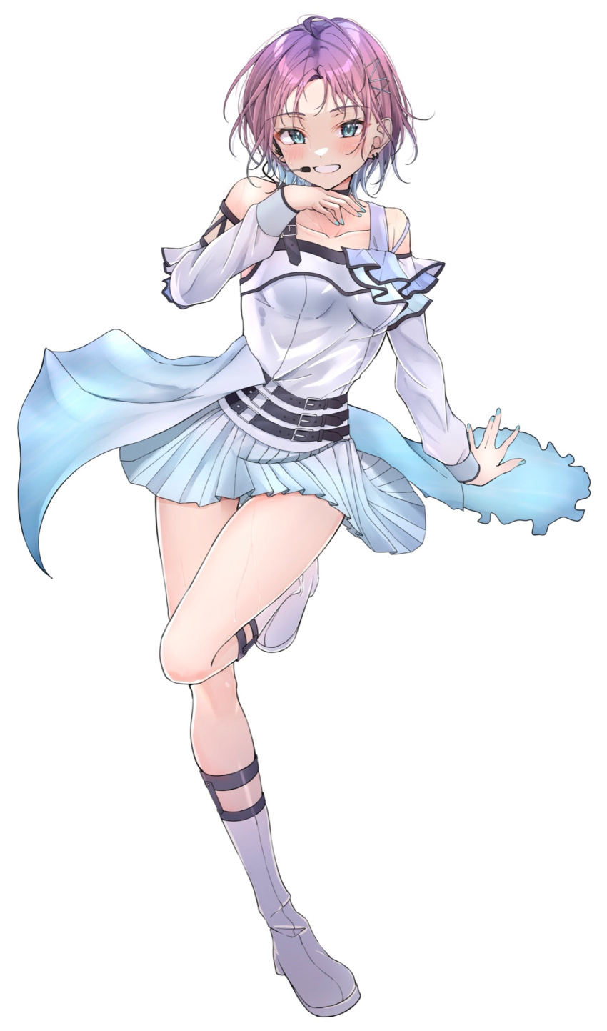 The Big ImageBoard (TBIB) - 1girl ahoge asakura tooru blue hair blush ...