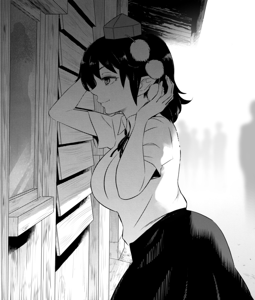 The Big Imageboard Tbib 1girl Breasts Closed Mouth Collared Shirt