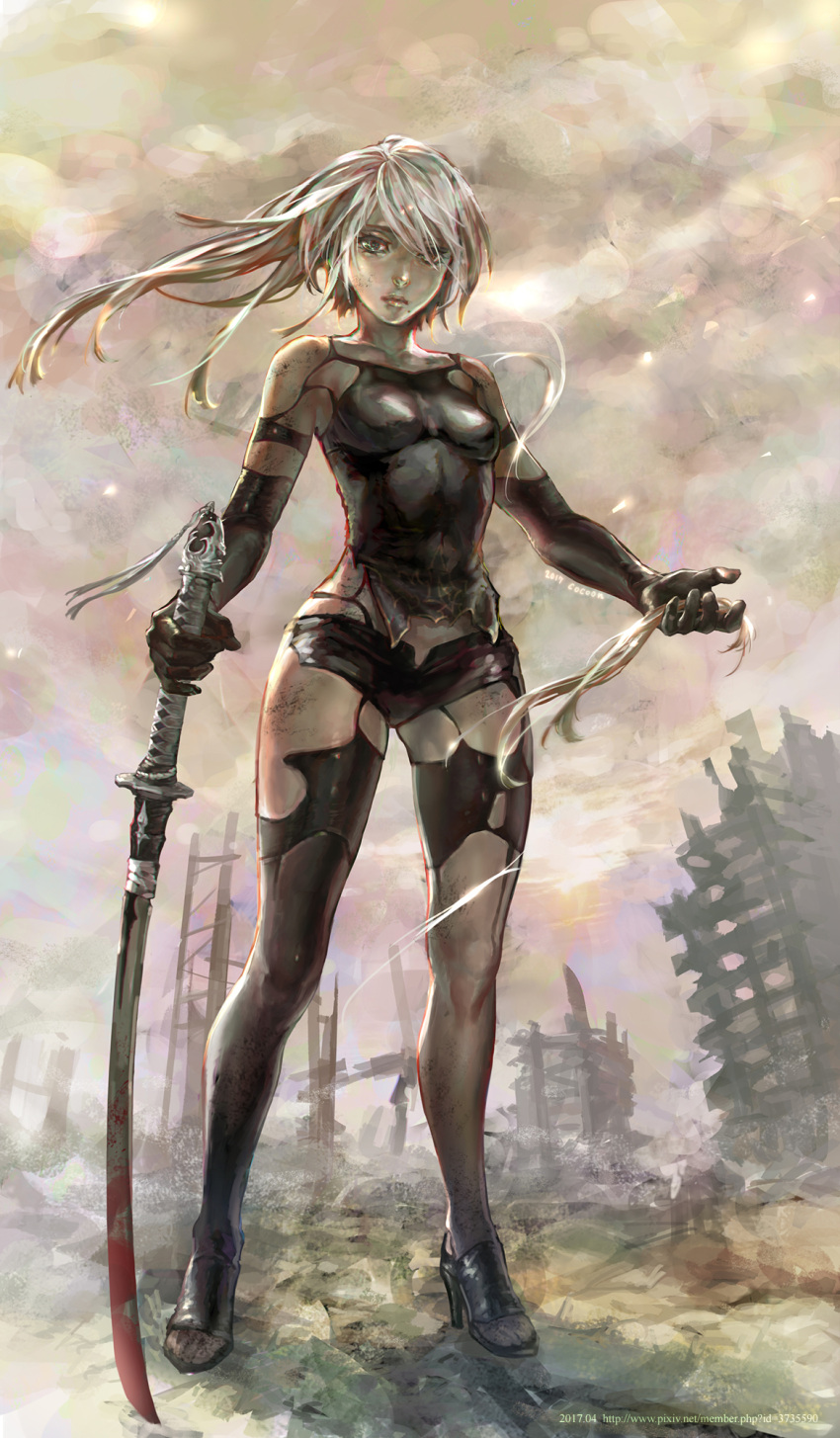 The Big ImageBoard (TBIB) - 1girl a2 (nier:automata) android black ...