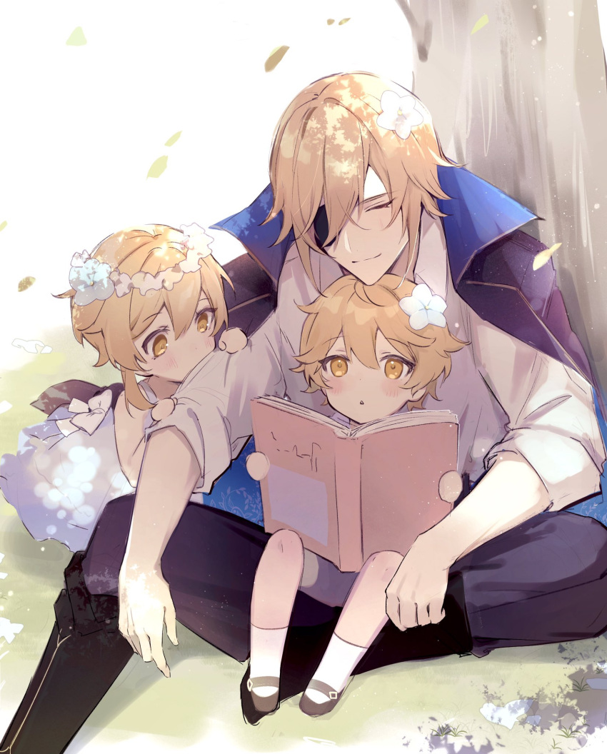 The Big ImageBoard (TBIB) - 1girl 2boys aether (genshin impact) bangs ...