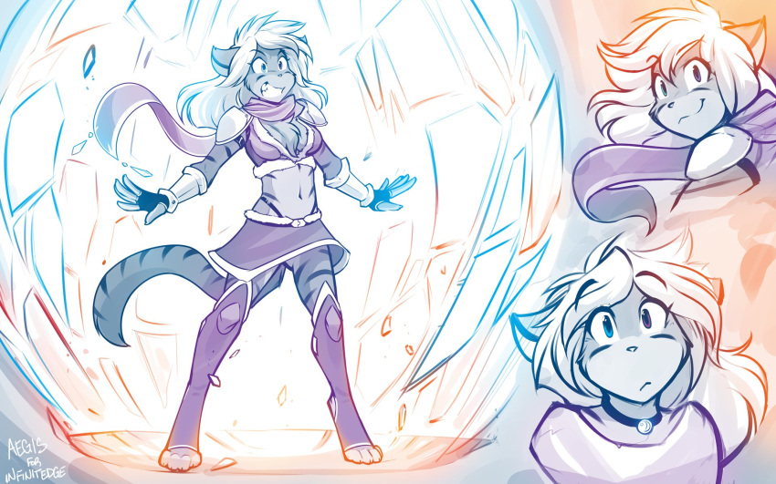 The Big ImageBoard (TBIB) - 2019 aegis (infinitedge2u) anthro bottomwear breasts chest tuft ...