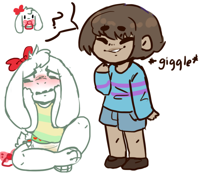 The Big Imageboard Tbib 2017 Ambiguous Gender Anthro Archived Source Asriel Dreemurr Blush