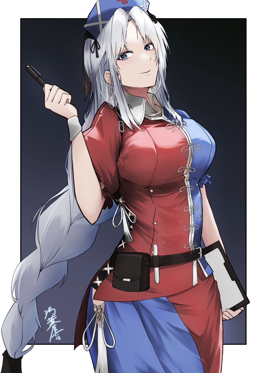 The Big ImageBoard (TBIB) - 1girl absurdres blue dress blue eyes blue headwear braid closed ...