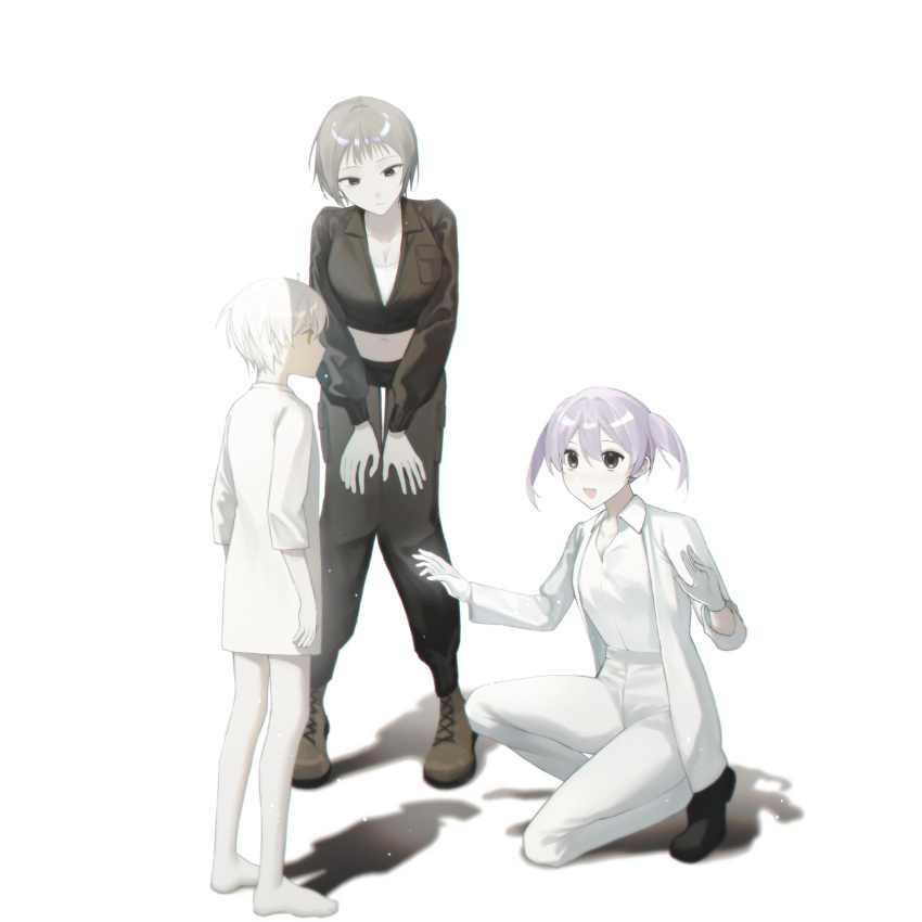 The Big ImageBoard (TBIB) - 1boy 2girls absurdres black eyes black ...